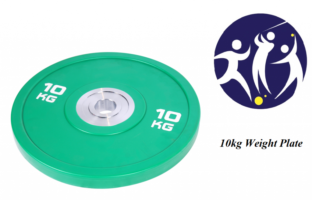 10kg PU Bumper Weight Plates (Green) – Michael Walsh Physio